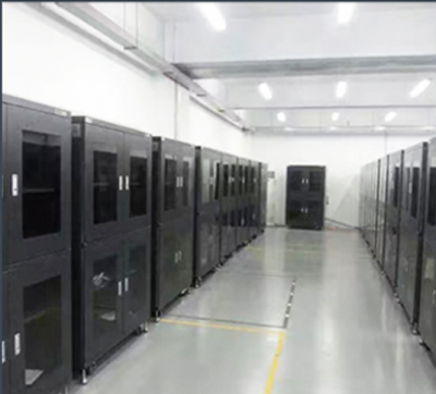 The dry storage cabinet is designed to protect electronic components ...